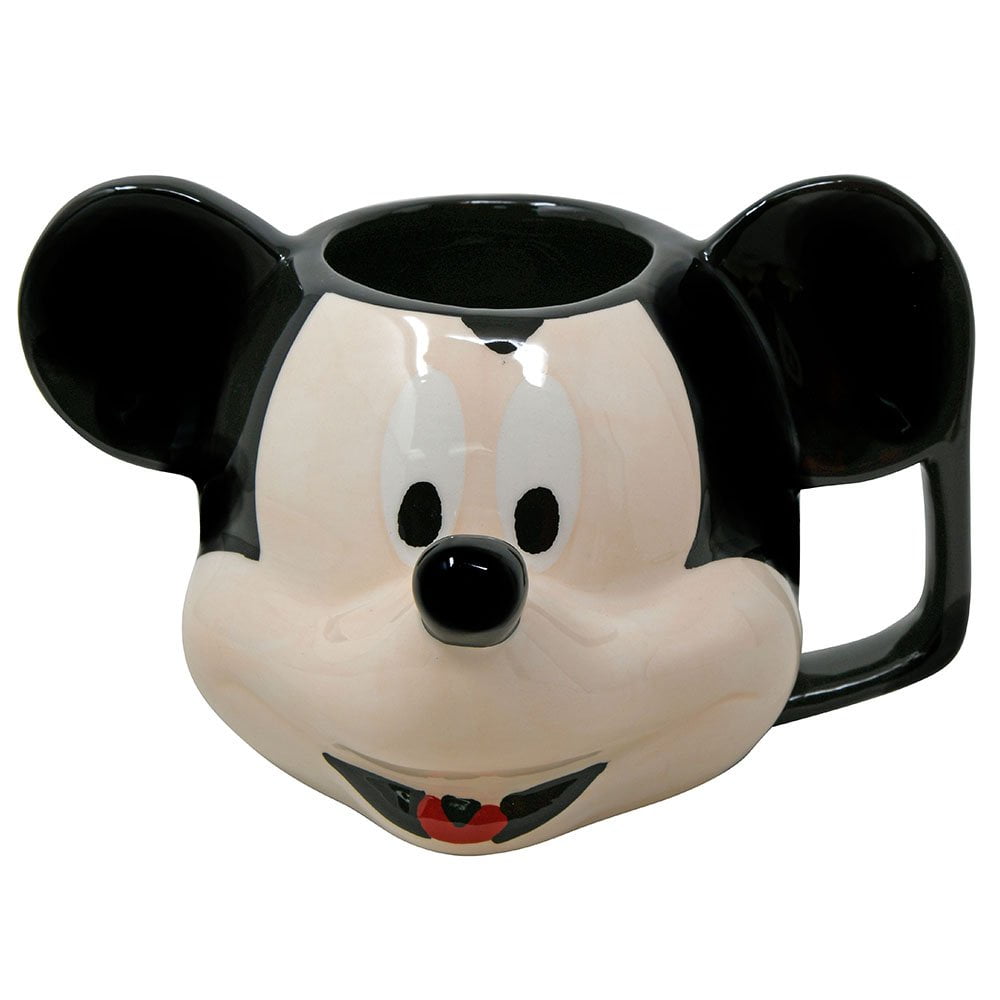 Mickey Mouse 13oz Ceramic Figural Head Mugs - Walmart.com