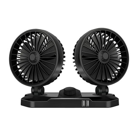 Small Double Heads Car Cooling Fan Adjustable Wind Cooling Fan Portable ...