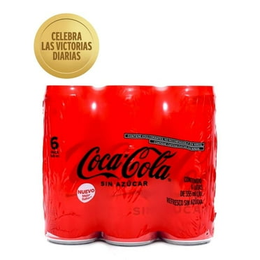 Refresco Coca Cola sabor original 6 latas de 355 ml c/u | Walmart en línea