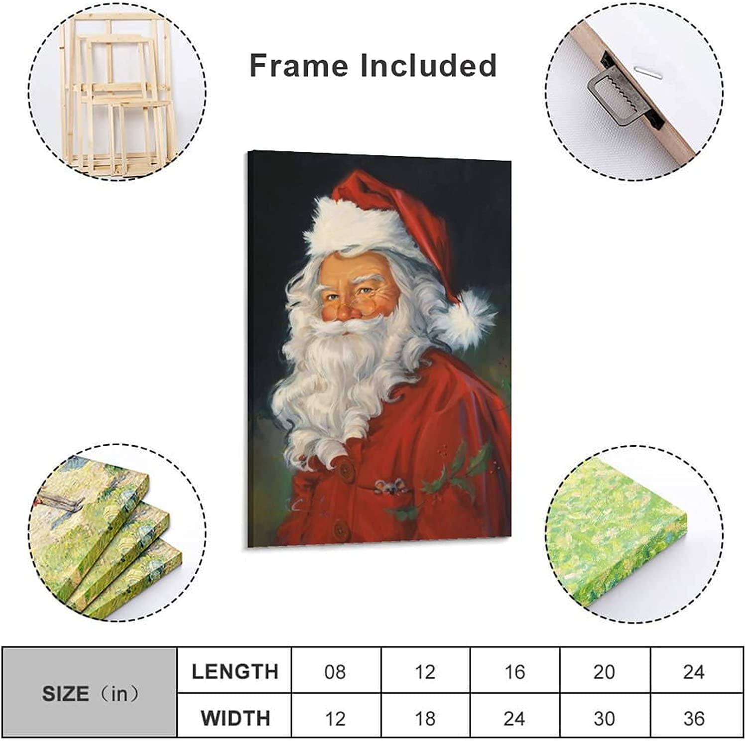 Santa Claus Portrait Painting