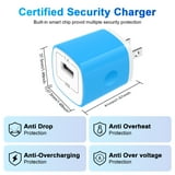 USB Charger Block,ABCPOW 1A USB Wall Charger Block with 1pc Nylon ...
