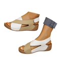 Bibifish Womens Wedge Sandals Chic Polished Streamlined Open Toe ...