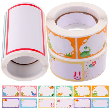 Trend Stars & Swirls Colorful Self-adhesive Name Tags - 3" Length x 2. ...