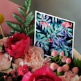 3drose, Chic Faux Watercolor Blue, Aqua Tropical Leaves and Pink ...