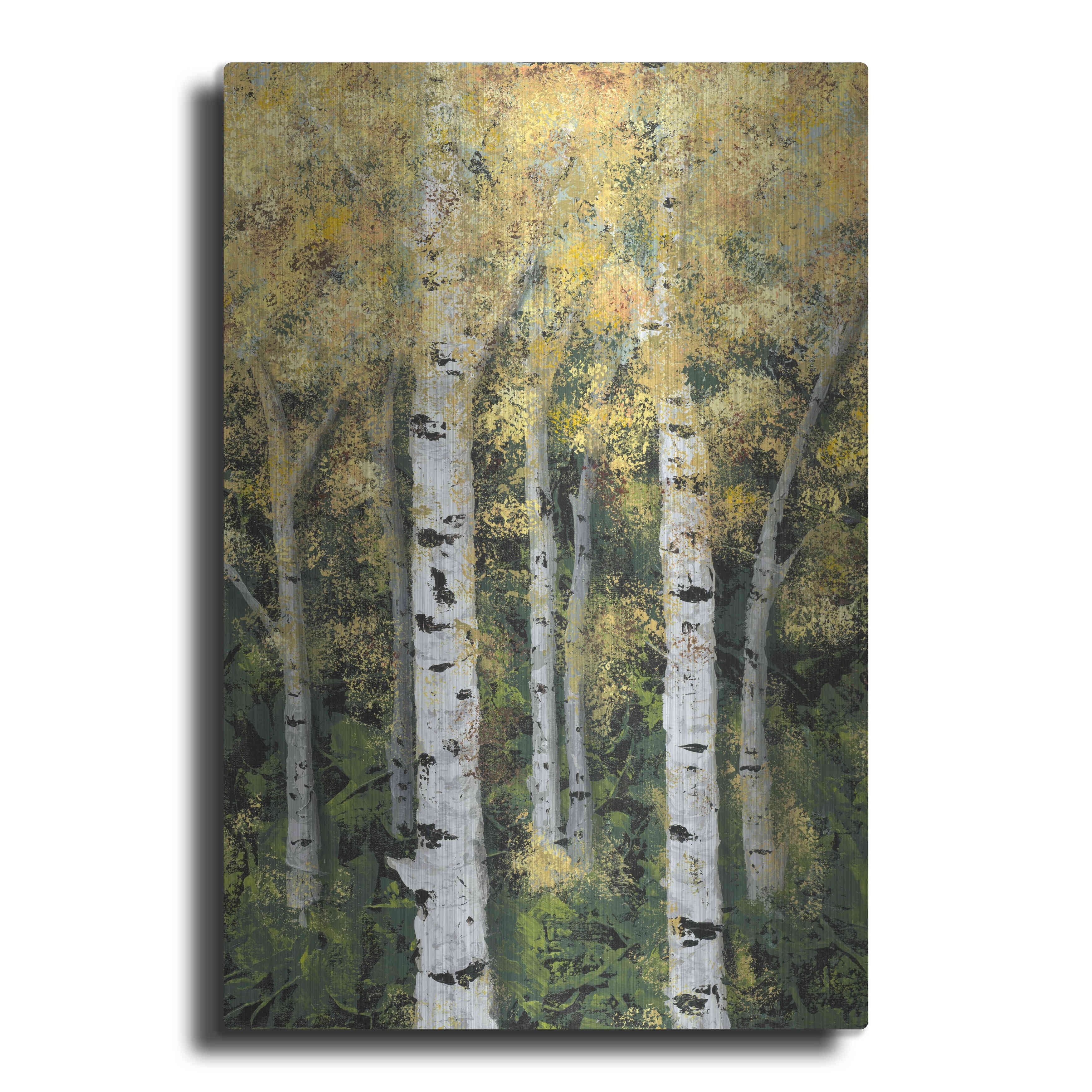 Luxe Metal Art 'Birch Treeline II' by Jade Reynolds, Metal Wall Art, 12 ...