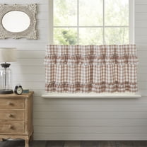 VHC Brands Annie Buffalo Portabella Check Farmhouse Ruffled Tier ...