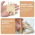 1 set of Miniature Baseball Bat Charms Wood Craft Baseball Bats Party ...