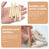 1 set of Miniature Baseball Bat Charms Wood Craft Baseball Bats Party ...