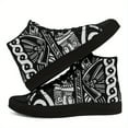 Coolcustomize Men's High-top Ethnic Style Sneakers, Trendy Black ...