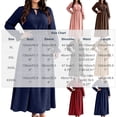 DeHolifer Women's Midi Dress Oversized Casual Long Sleeve V-Neck Causal ...