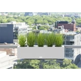 Veradek Block Series Trough 36" Plastic Planter w/ Bracket - White ...