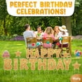 Happy Birthday Signs for Outside Yard, 18 Pieces W/ Gold Letters by ...