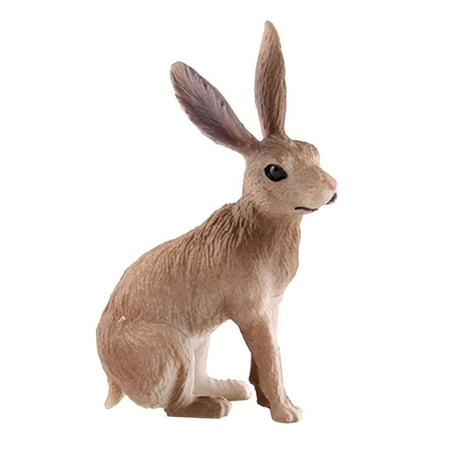 ABS Rabbit Figure Pet Animal Model Playset Decor Kids Birthday Gift ...