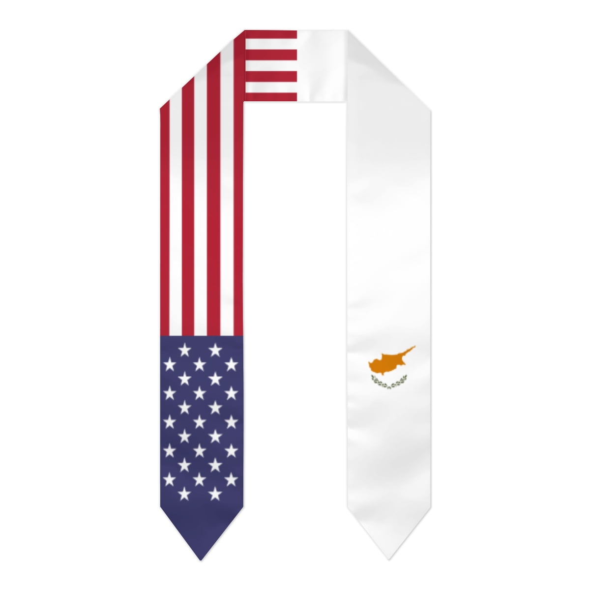 Cyprus & USA United States Flag Shawl Sash Stole Graduation Shawls ...