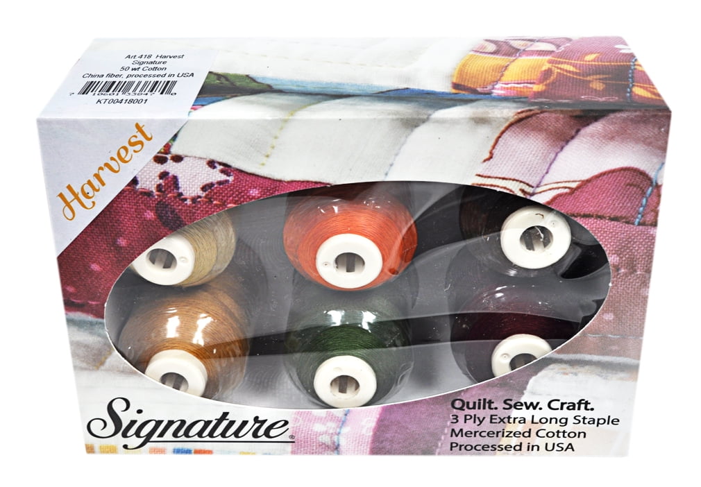 Signature 50 Cotton Mini King 6 Spool Gift Pack - Harvest - Walmart.com