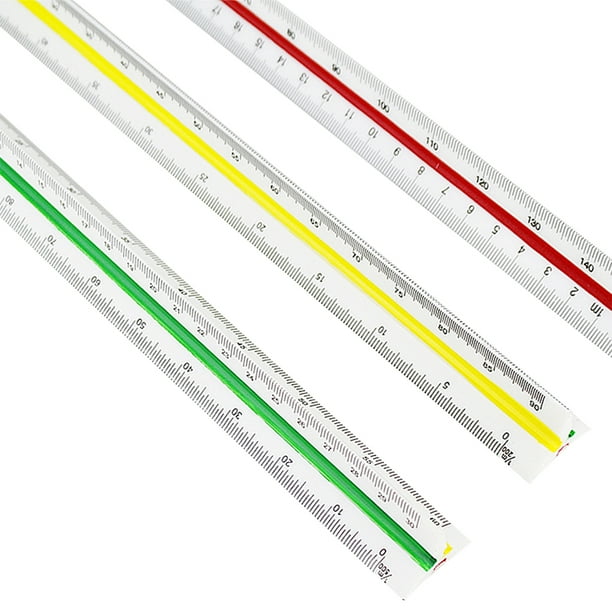Triangular, Architectural, Plastic Scale Ruler for Blueprint, Drafting ...