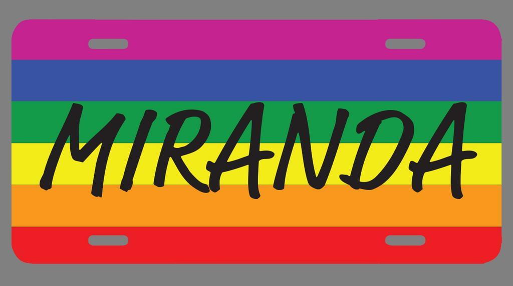 Miranda Name Pride Flag Style License Plate Tag Vanity Novelty Metal ...