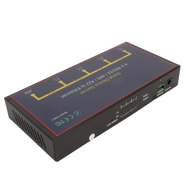 Industrial Grade Serial Server 100-240V, RS232 RS485 RS422 To Ethernet ...