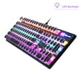 MageGee Typewriter Wired Gaming Keyboard with RGB Backlight, Black ...