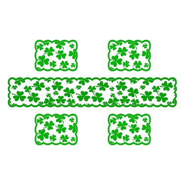 Collections Etc St. Patrick's Day Table Linens with Shamrocks ...