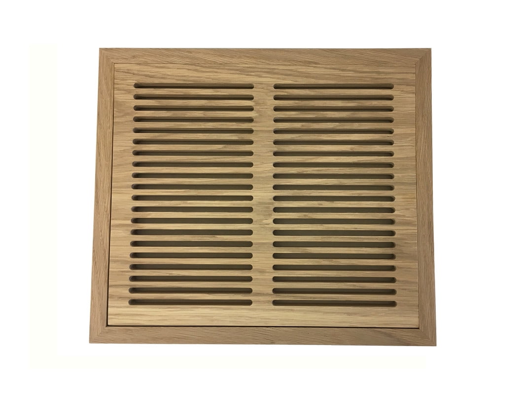 10 Inch x 14 Inch Red Oak Hardwood Vent Floor Register Flush Mount ...