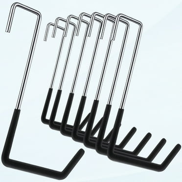 Heavy Duty Rafter Hooks, 8 Pieces Black Vinyl Coated S Hooks for Bike ...