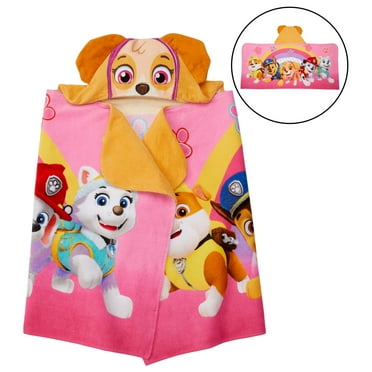 Minnie Mouse Kids Hooded Towel and Character Loofah Set, Cotton, Pink ...