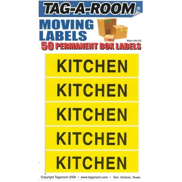 Tag-A-Room Basement Color Coded Moving Labels (50 Count), Moving ...