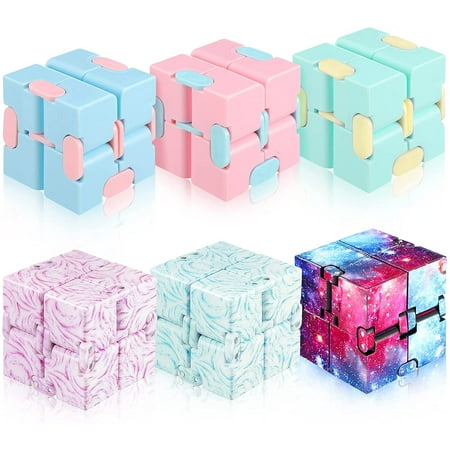 CHIKEN 6 Pieces Infinity Cube Fidget Toy Mini Infinity Cube for Stress ...