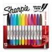 Sharpie Fine Point Marker Set: 12-Color Line Colored Portrait Set ...