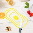 Flexible Cutting Board Yellow Plastic Chopping Board 7.87x5.91x0.039 ...