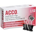 ACCO Small Binder Clips, Black, 12 Count (A7072020) - Walmart.com