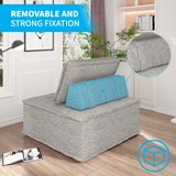 ZAFLY Single Seat Sofa, Armless Floor Sofa with Movable Back Cushion ...