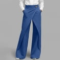 cfhntfmh Jean Pants for Women Wrap Wide Leg Loose Pants Business Casual ...