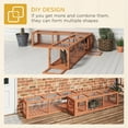 PawHut Wooden Outdoor Cat Tunnel Toy W/ Entrances, Cat Tube, Natural ...
