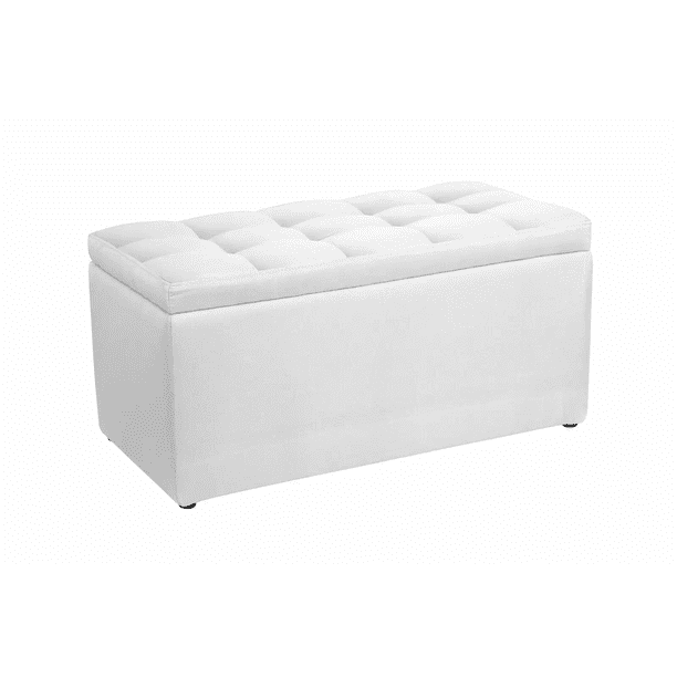 Magshion 31" Tufted Storage Ottoman, Entryway Microfiber Shoe Bench ...