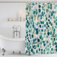 Blue Green Eucalyptus Leaf Shower Curtain Set, Waterproof Shower ...