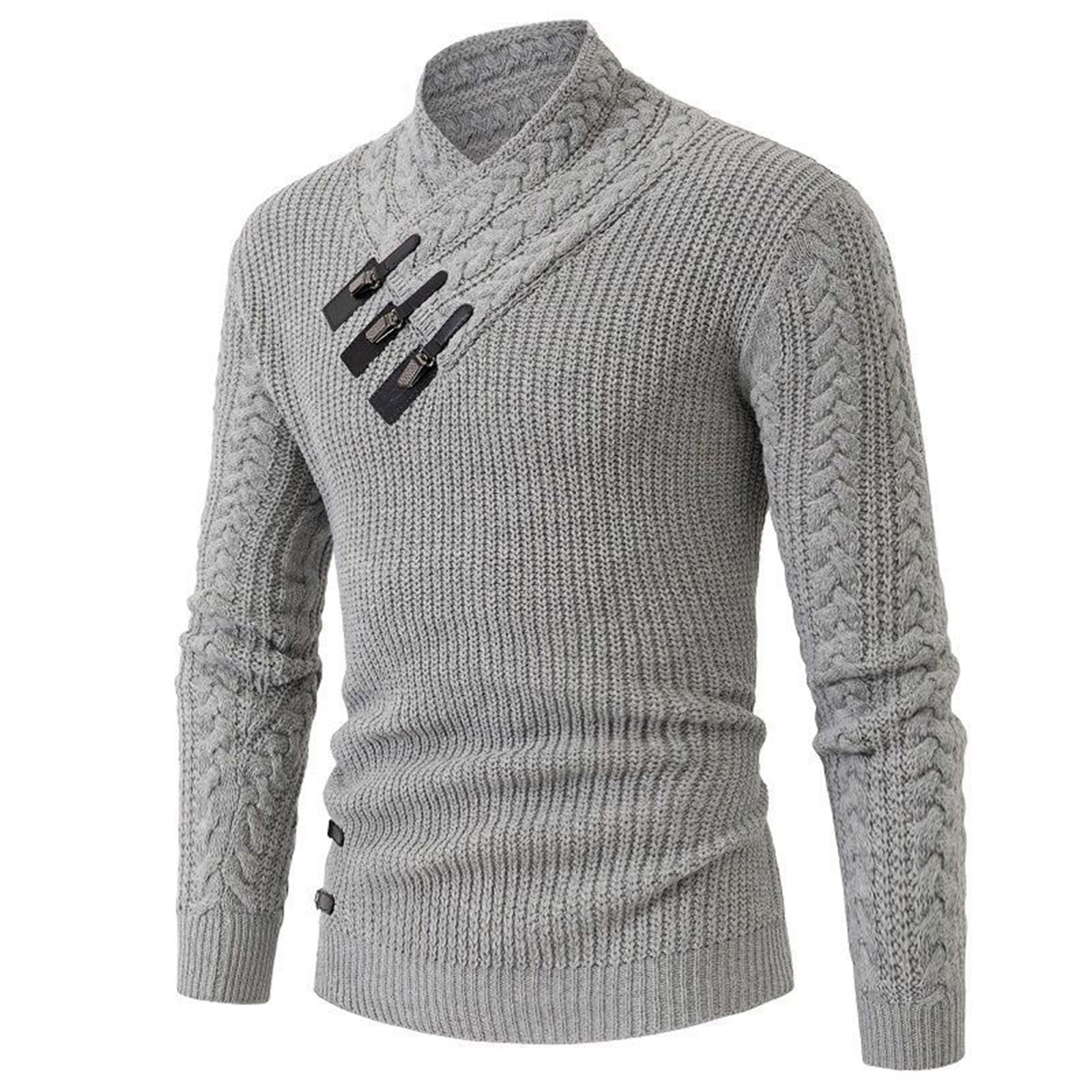 Click here for Jmyhoam Sweaters For Men Semi High Neck Casual Irr... prices