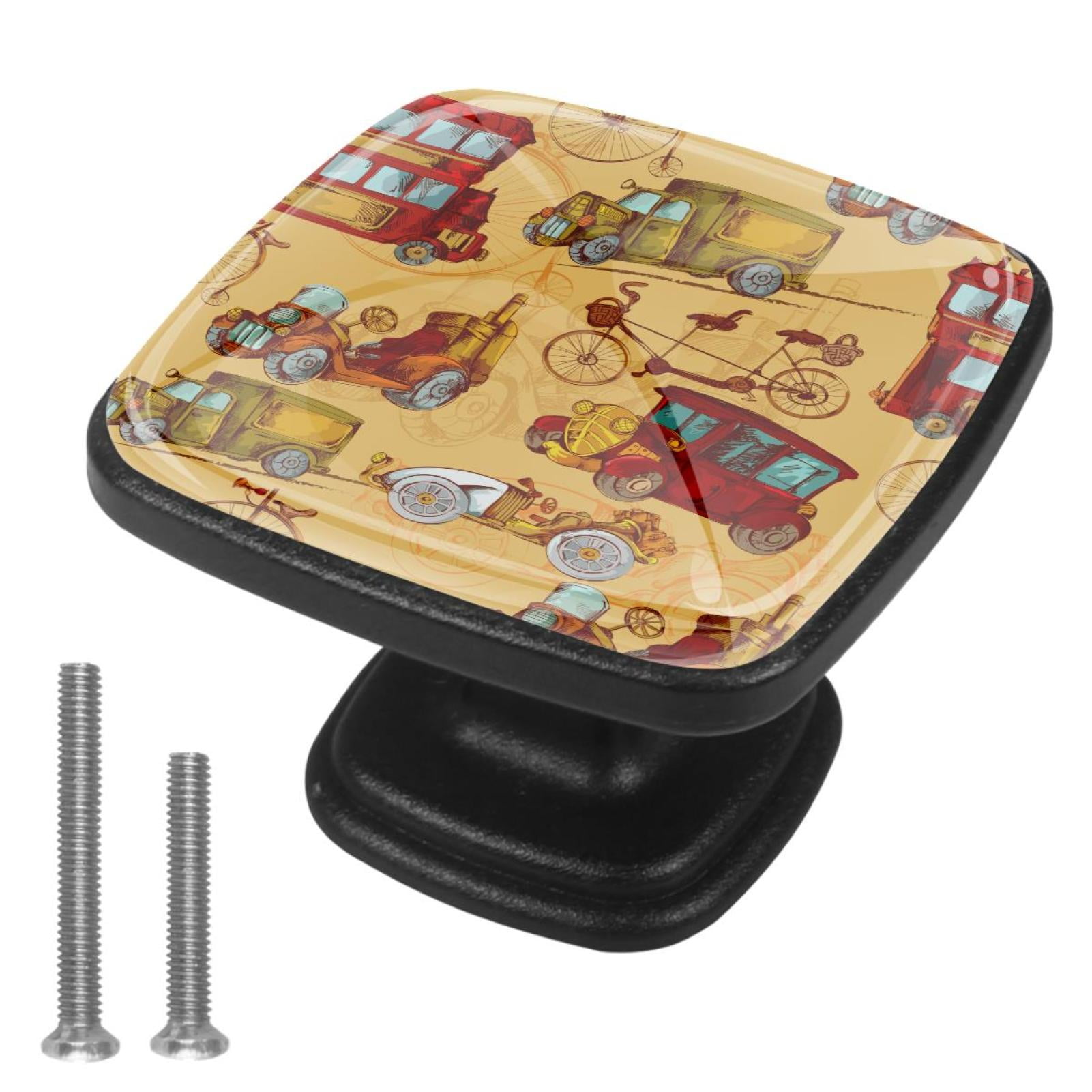 4 Pcs Cabinet Handle Drawer Pulls Transport Car Knobs with Screws ...