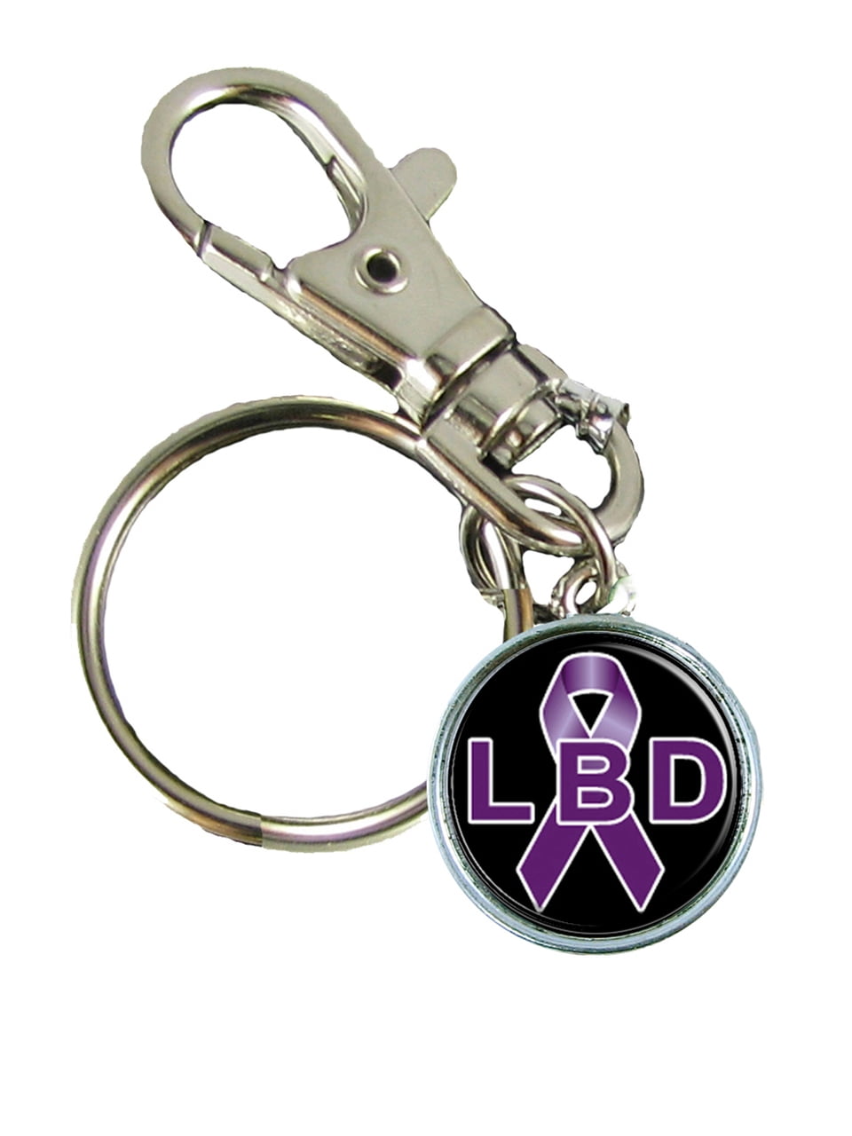 Lewy Body Dementia Awareness Keychain Support Silver Plated Jewelry Key ...