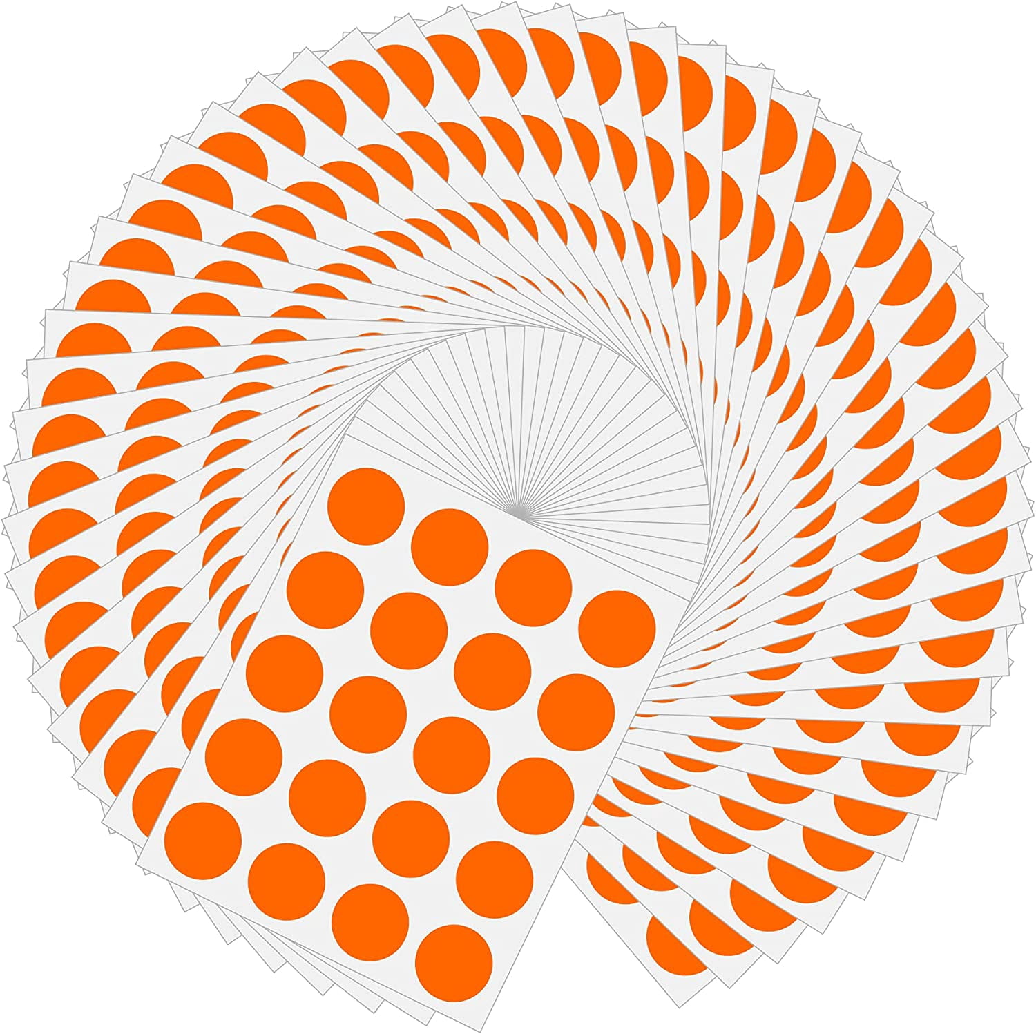 1000pcs Color Coding Dot Labels 20mm 50 Sheets Assorted Colors Round ...