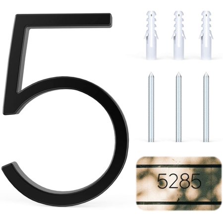 5 Inch Floating House Number Modern House Numbers, Zinc Alloy Number ...