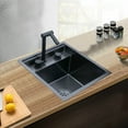 Flkoendmall Stainless Steel Kitchen Sink Single Bowl Hidden Sink ...