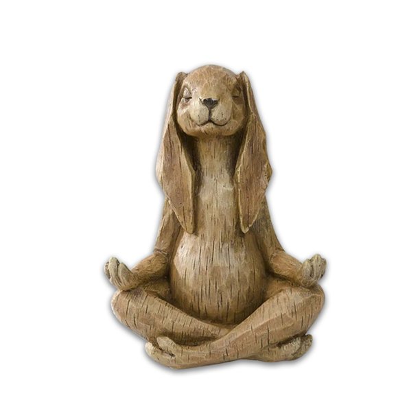 Yoga-Pose Meditating Statue Rabbit Garden Resin Statue Garden ...