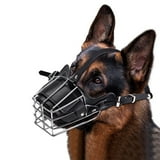 SPRING PARK Dog Muzzle,Breathable Adjustable Pets Metal Muzzles for ...