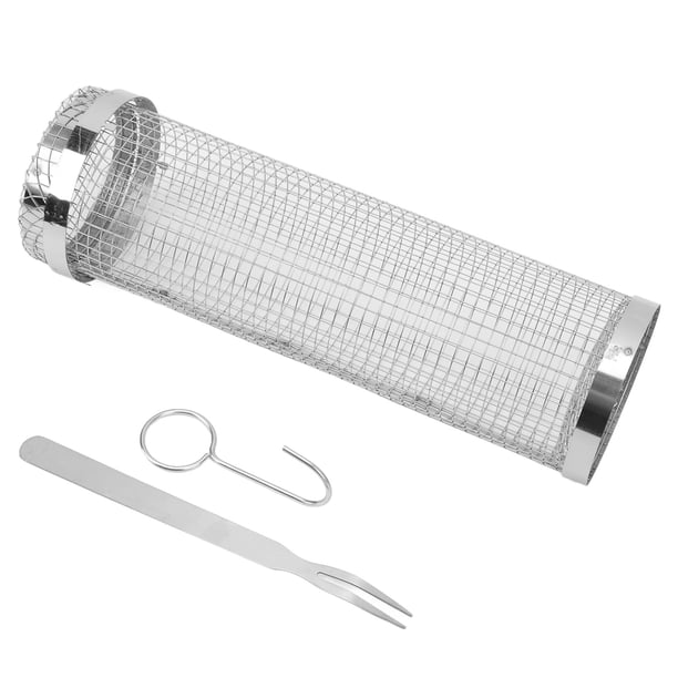 BBQ Vegetable Grill Cylinder,BBQ Net Tube Rolling Mesh Cylinder Grill ...