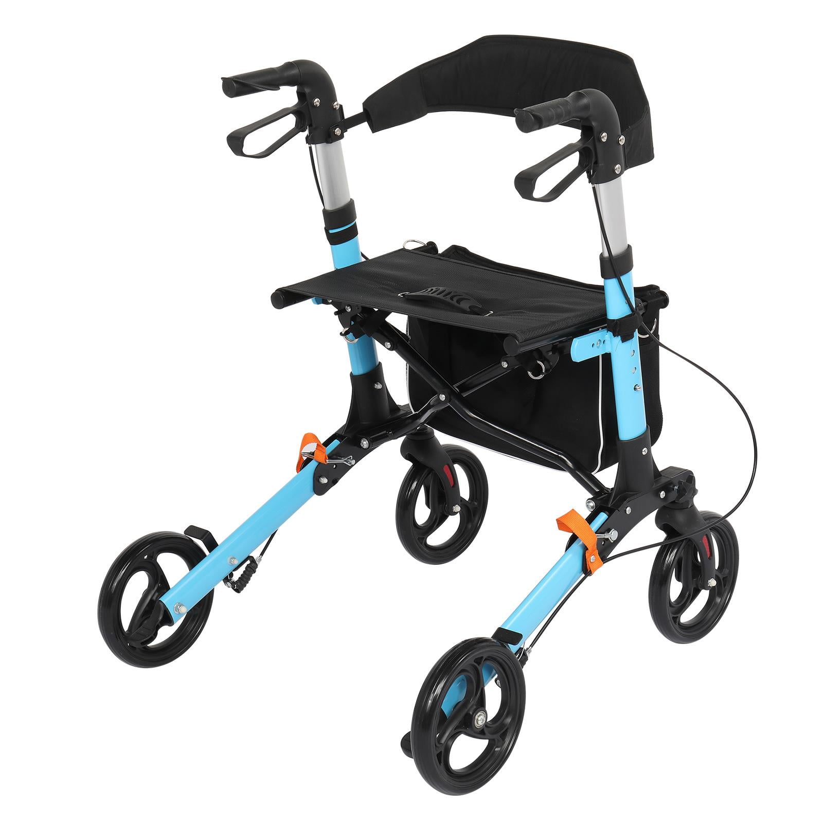 UBesGoo Aluminum Frame Folding Lift 6-Wheel Rollator Walker With Seat ...
