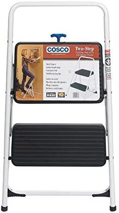 Cosco Folding Two Step Stool 200 Lb. Capacity 17" Gray - Walmart.com