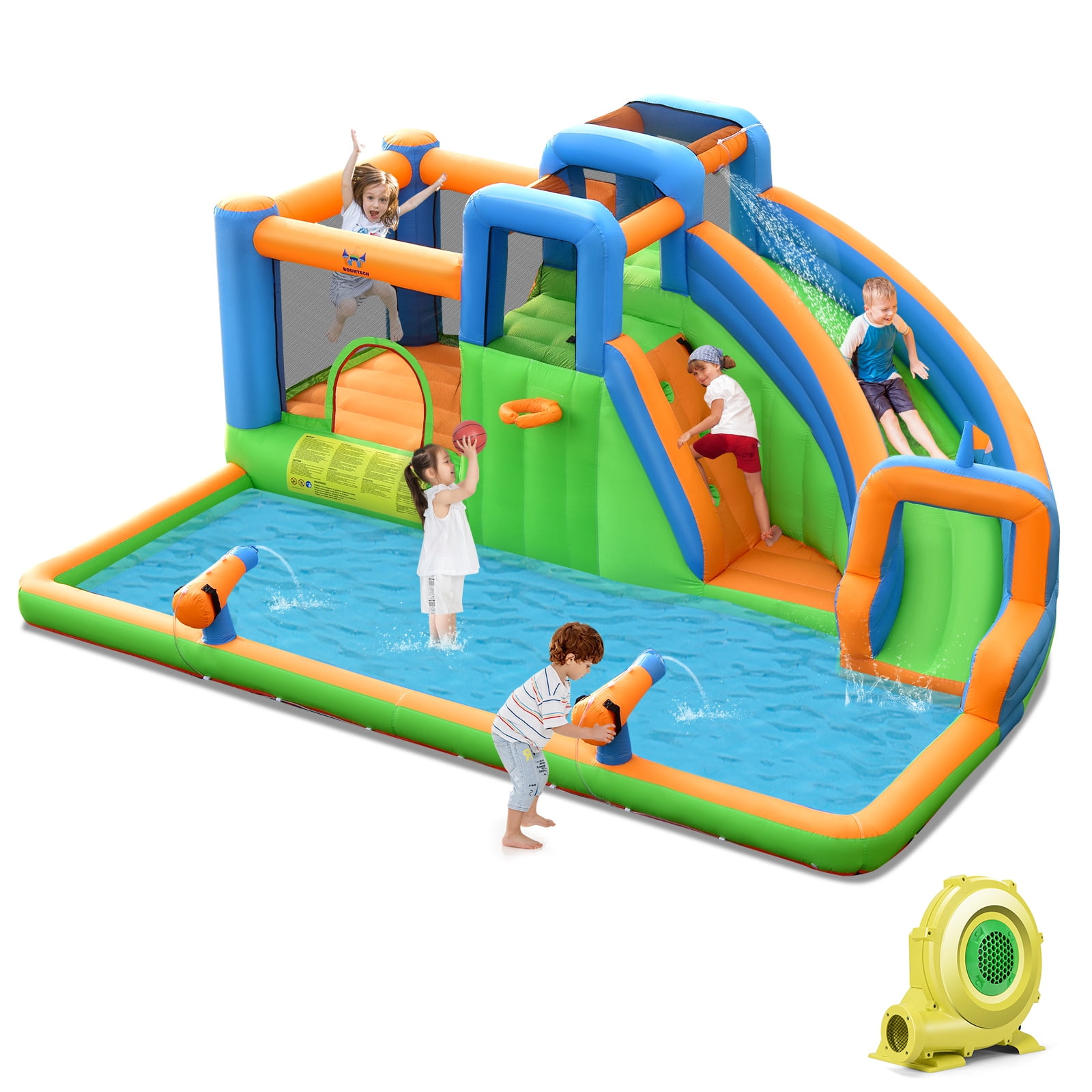 Click here for Costway 6 In 1 Inflatable Giant Kids Water Park Bo... prices