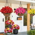Artificial Geraniums 4 Colors Silk Flowers Outdoor Indoor Decor ...